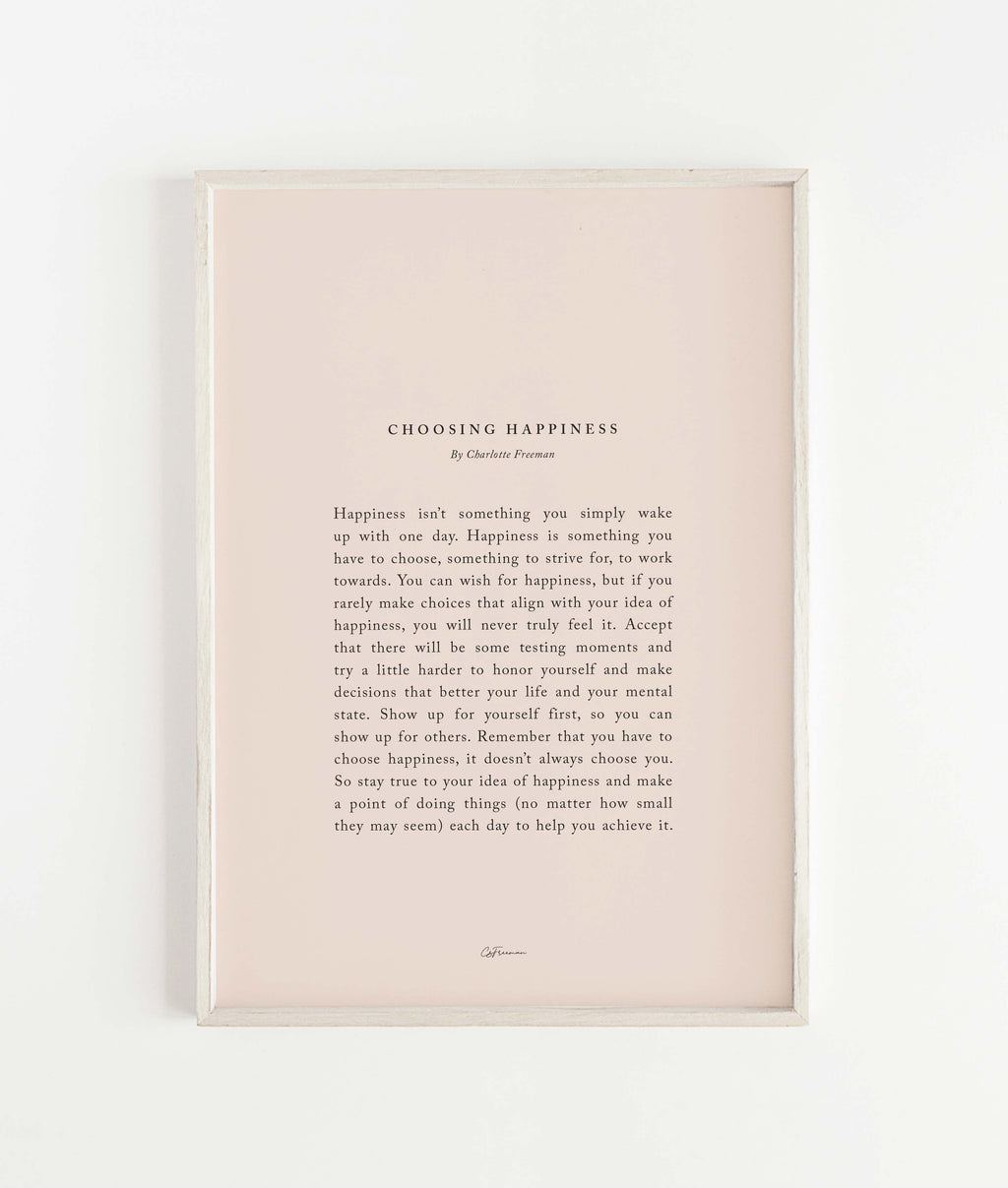 "Choosing Happiness" Print – Momentary Happiness