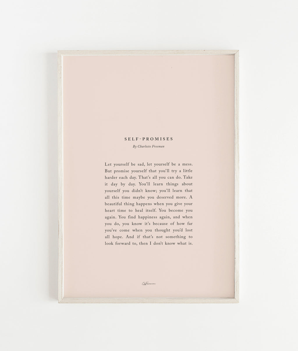 "Self-Promises" Print – Momentary Happiness
